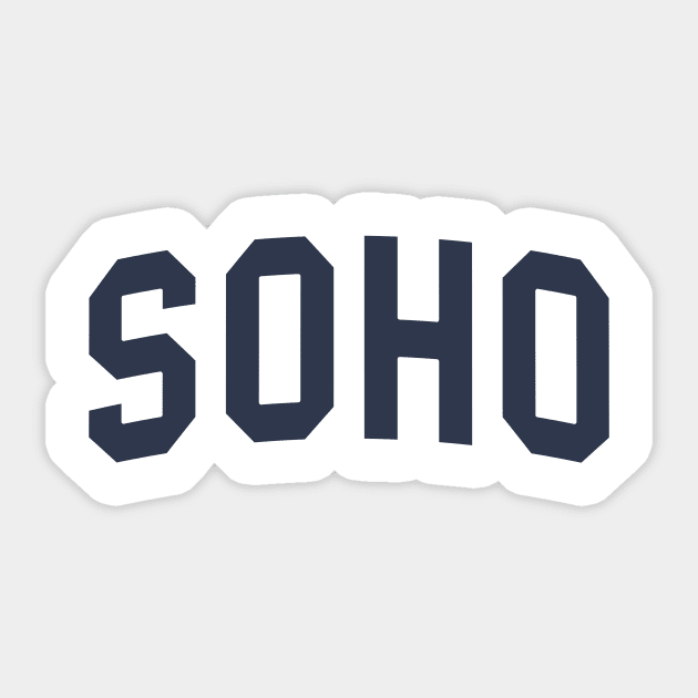 Soho (navy) - Soho - Sticker | TeePublic